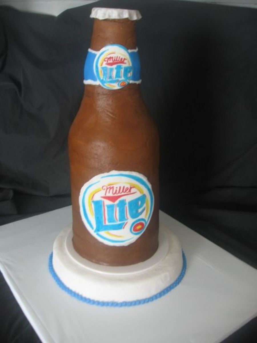 Miller Lite Beer Bottle - CakeCentral.com