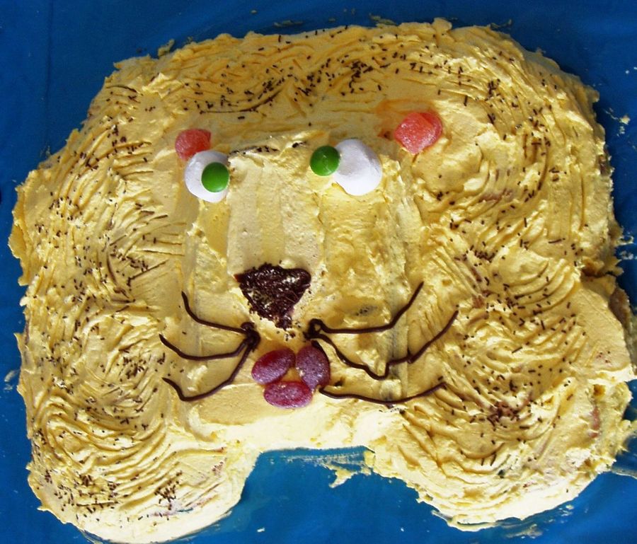 Ayden's Lion Cake - CakeCentral.com