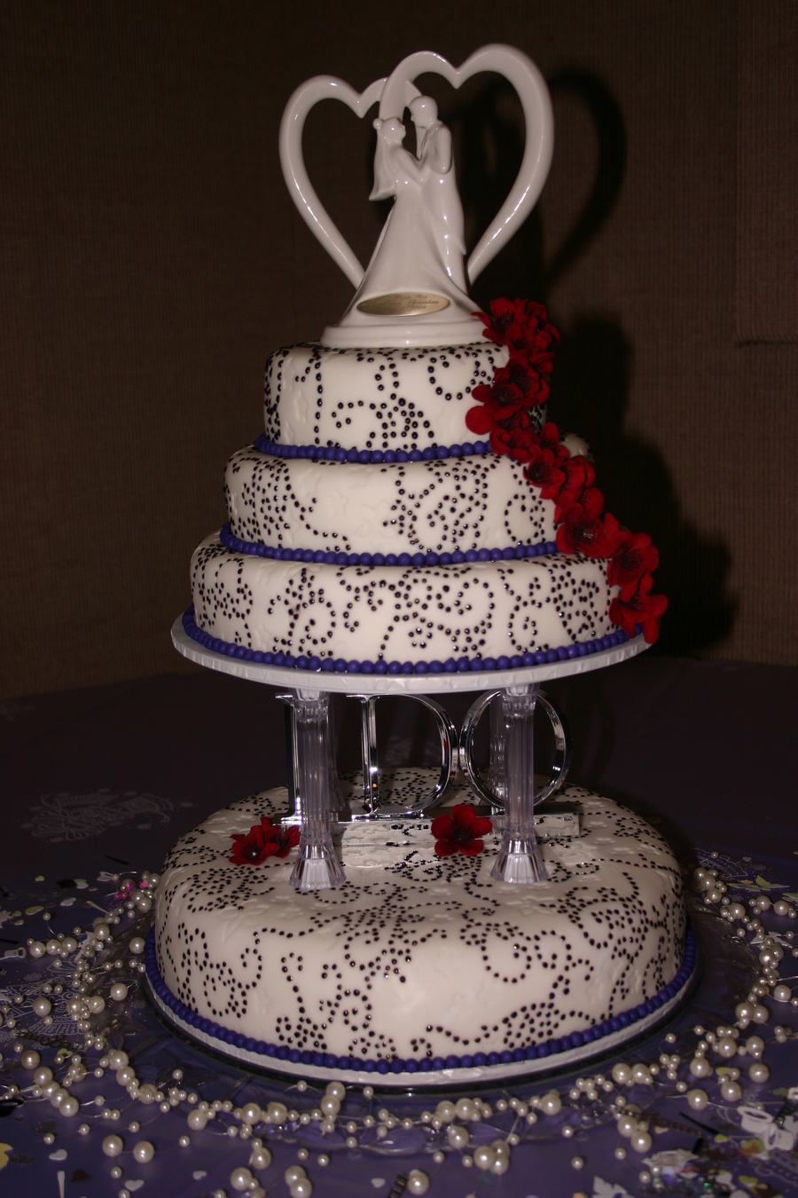 4 Teir Round Wedding Cake. - CakeCentral.com
