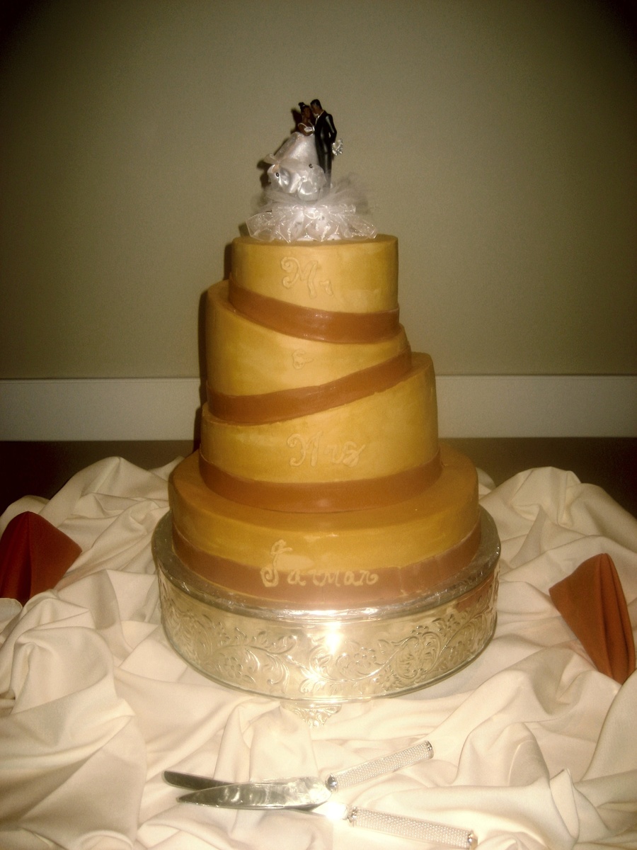 Fantasy Slanted Wedding Cake - CakeCentral.com