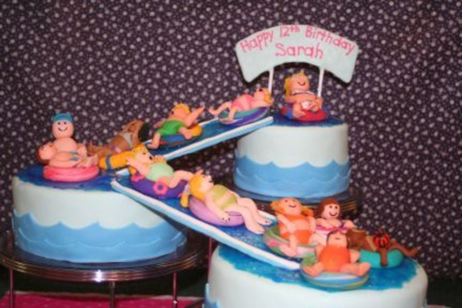 Water Slide Birthday Cake - CakeCentral.com