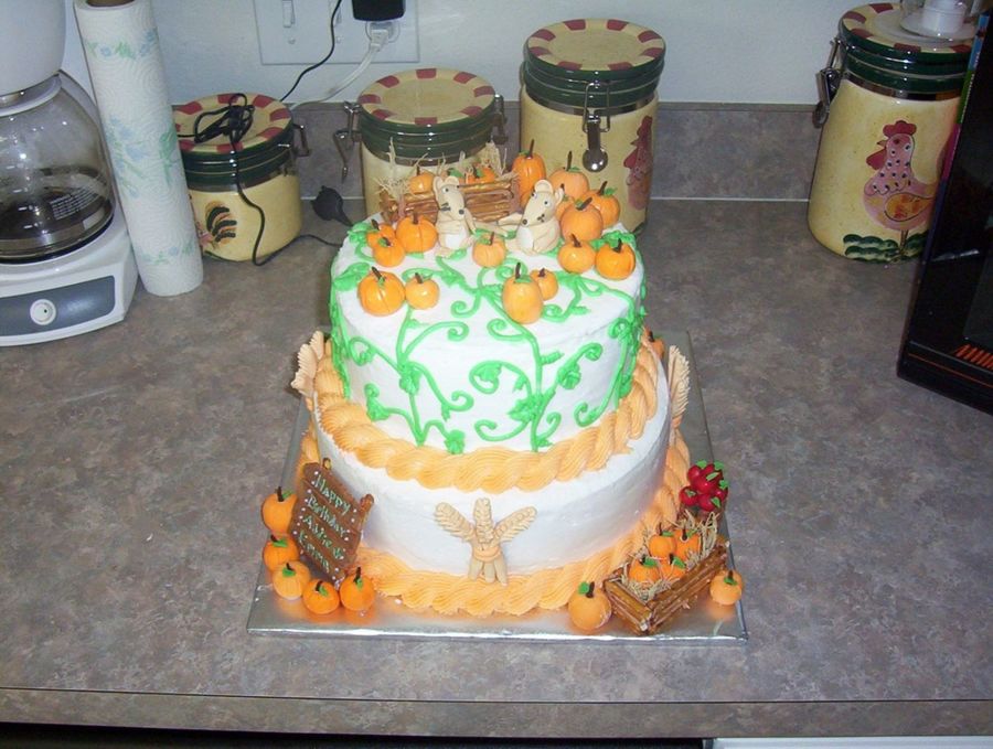 Pumpkin Patch Cake - CakeCentral.com