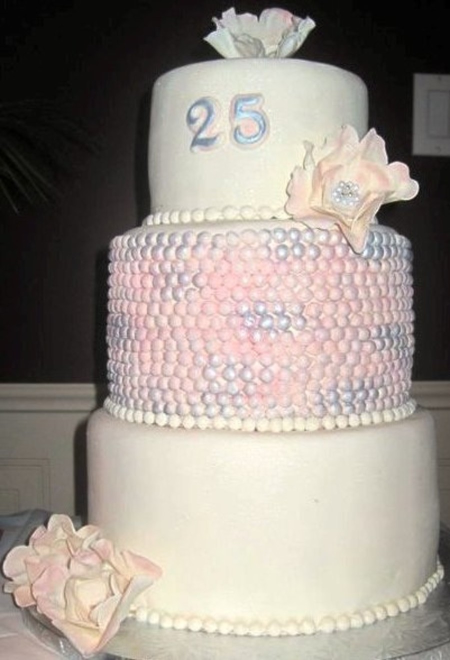 25Th Anniversary Cake - CakeCentral.com