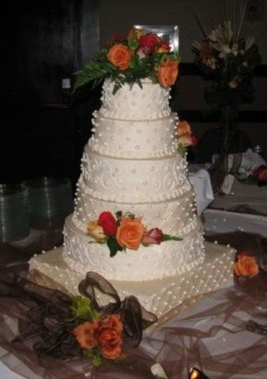 6 Tier Wedding Cake - CakeCentral.com