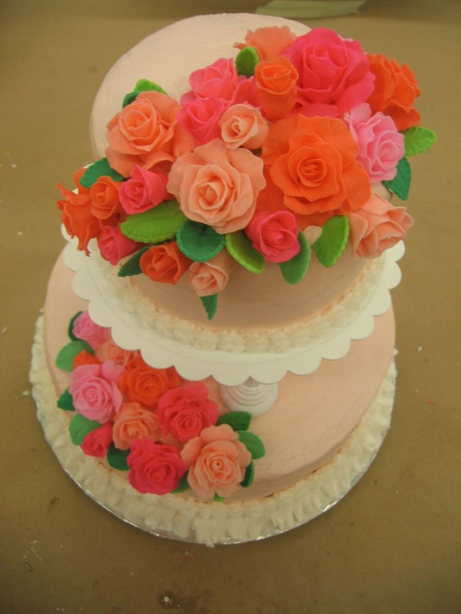 My First Tiered Cake - Wilton Course Iii - CakeCentral.com
