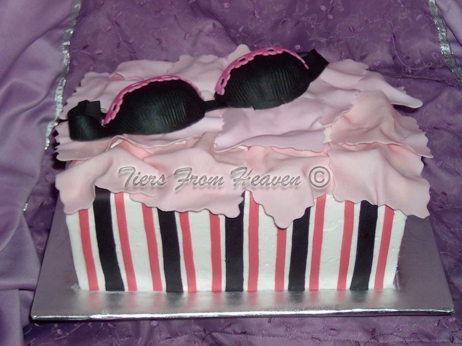 Pink And Black Support Cake - CakeCentral.com