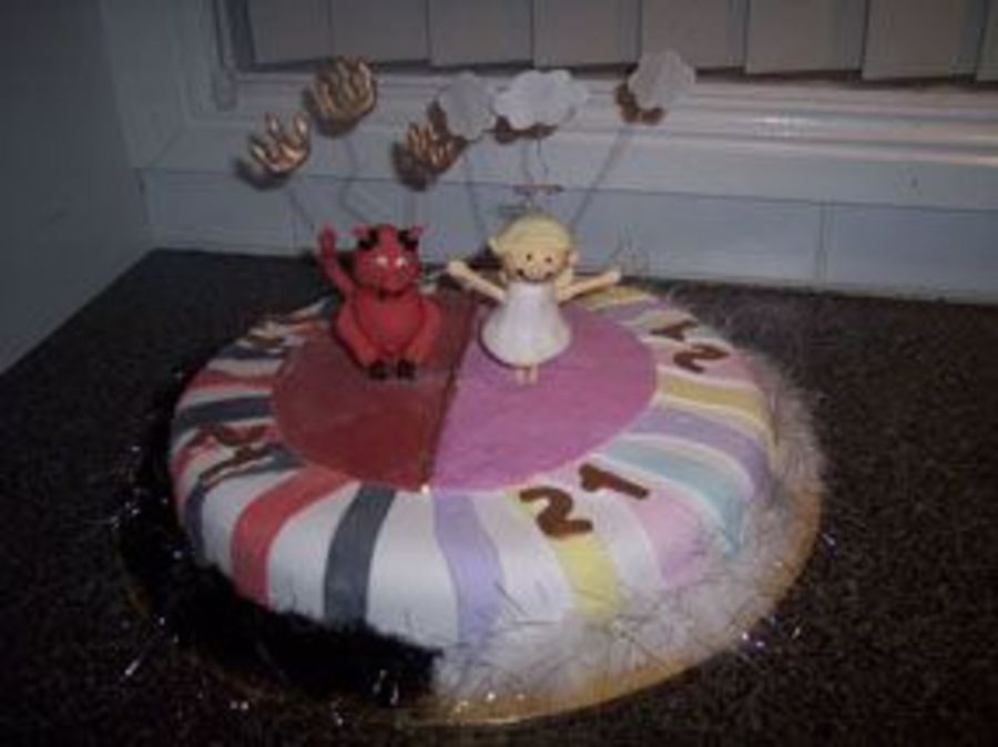 Devil And Angel Cake - CakeCentral.com