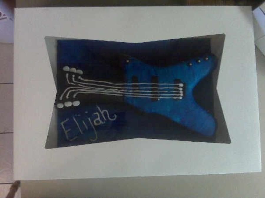 Blue Electric Guitar - CakeCentral.com