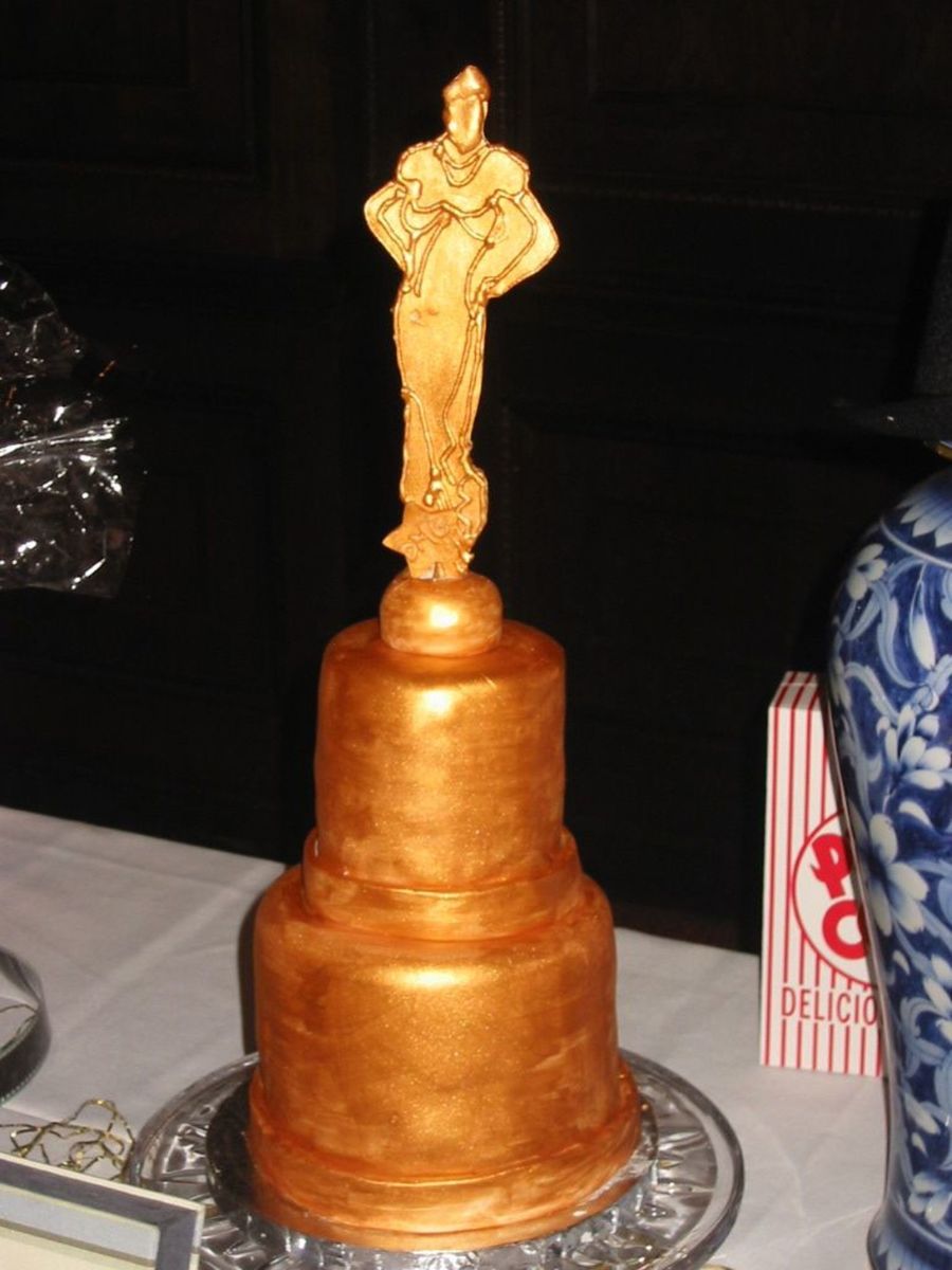 "oscar" Cake For A Hollywood Themed Fundraiser - CakeCentral.com