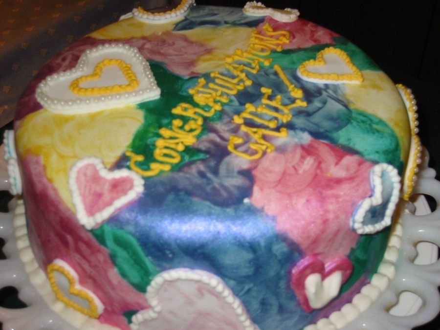 Teenage Psychedelic Birthday Cake With Hearts - CakeCentral.com