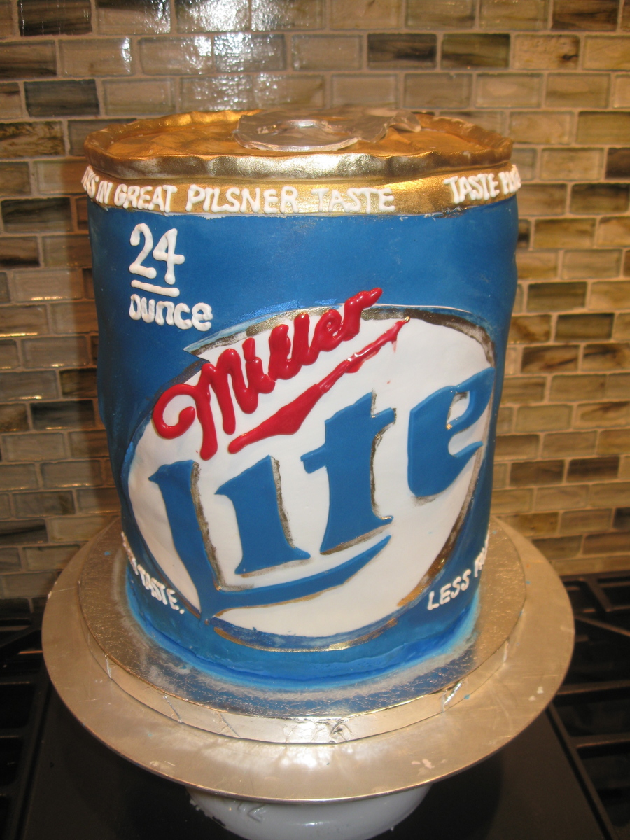 Miller Lite Beer Can Cake - CakeCentral.com