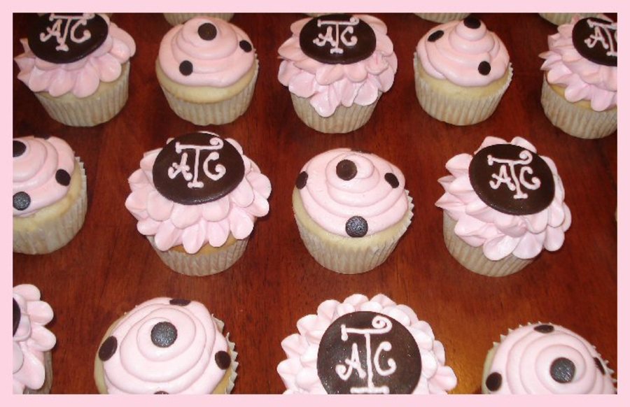 Monogrammed Cupcakes For Baby Shower - CakeCentral.com