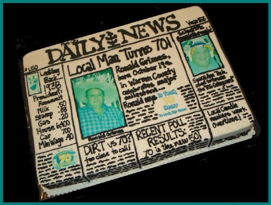 Newspaper Cake - CakeCentral.com