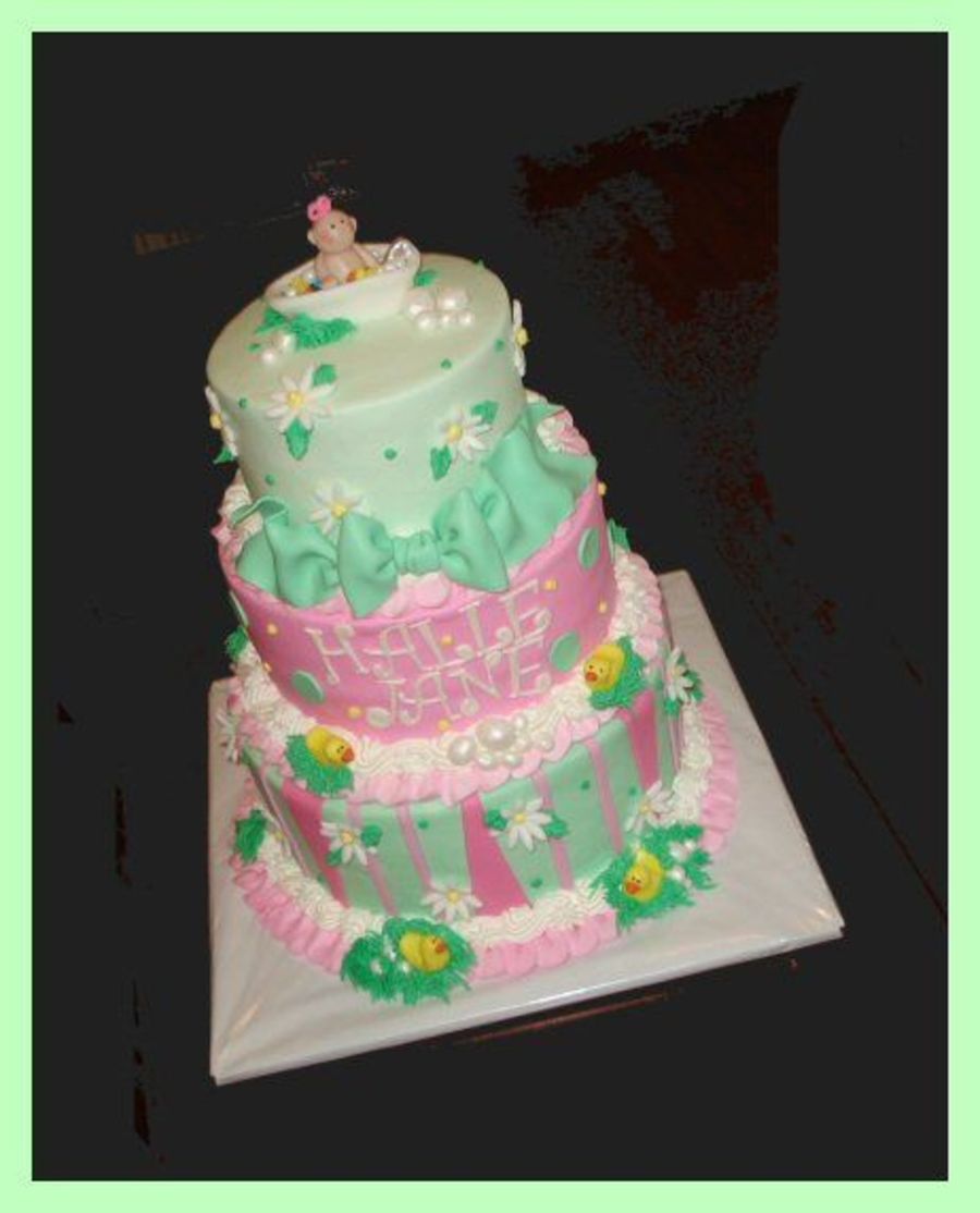 Welcome Baby Girl Halle Jane - CakeCentral.com