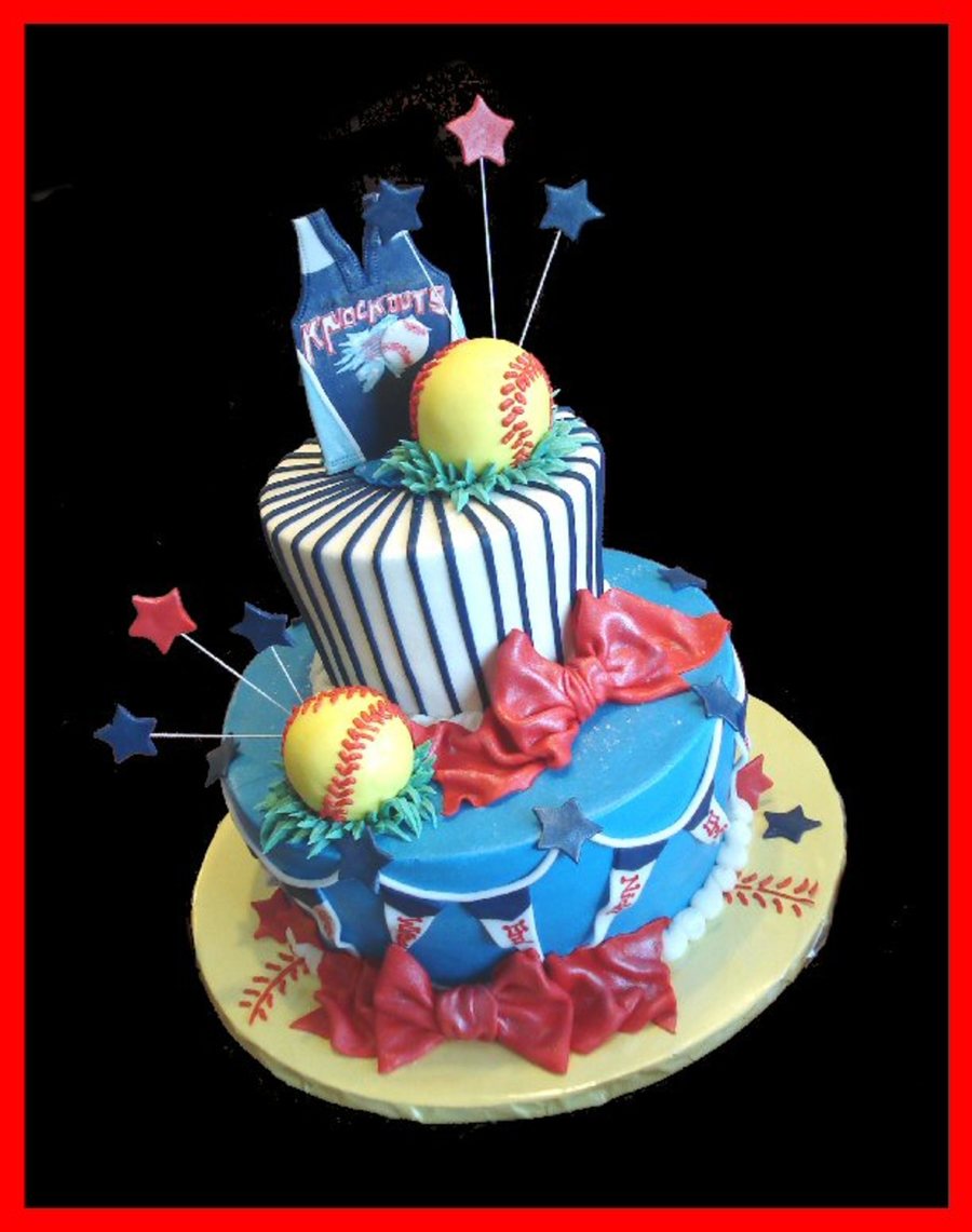 Season Ending Softball Cake - CakeCentral.com