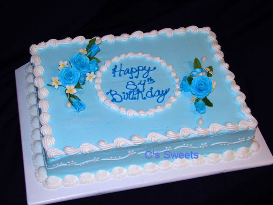 Blue Roses Birthday - CakeCentral.com