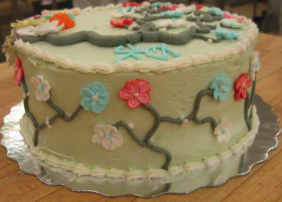 Final Cake - Chinese Theme - Spring - Side View - CakeCentral.com