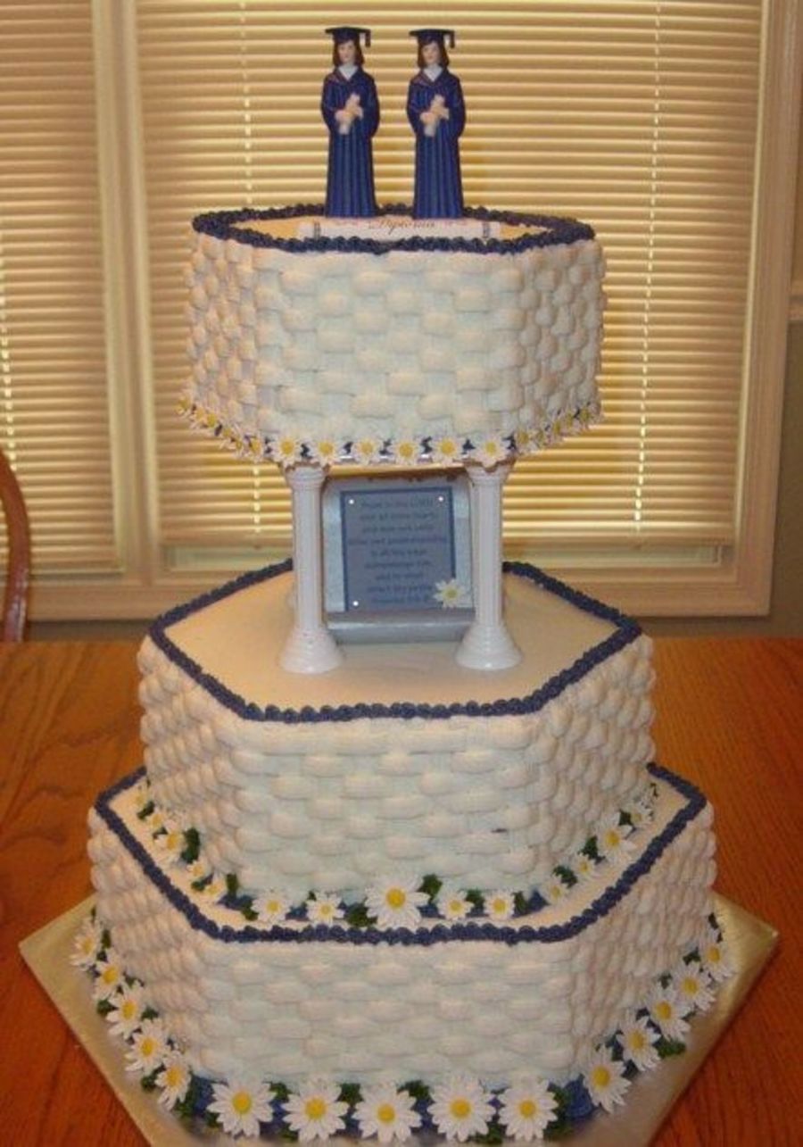 Graduation Cake For Twins - CakeCentral.com