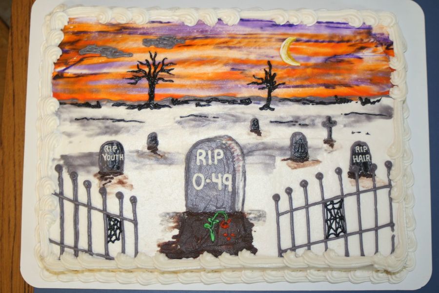 Over The Hill Graveyard Cake - CakeCentral.com