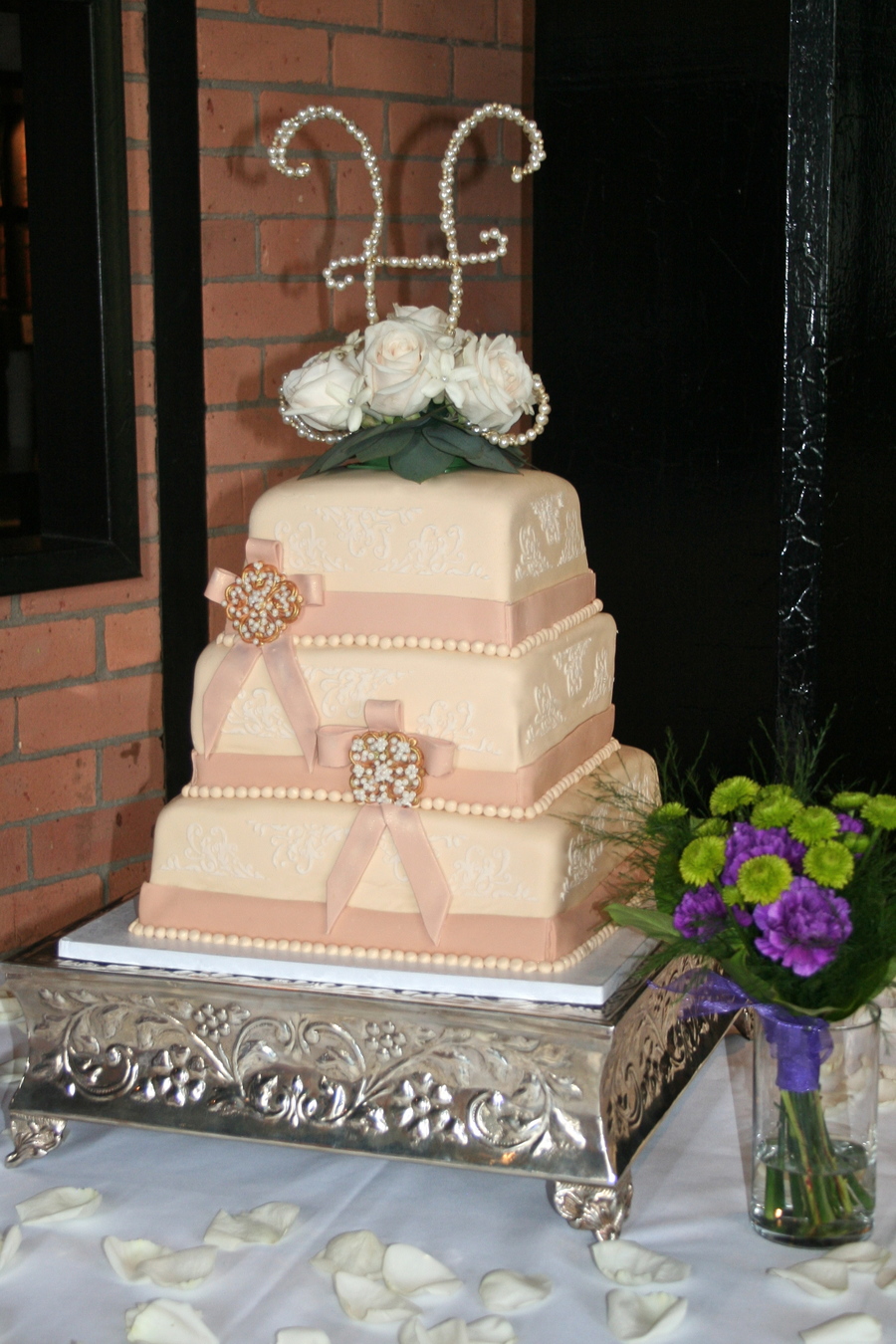 Victorian Inspired Wedding Cake - CakeCentral.com