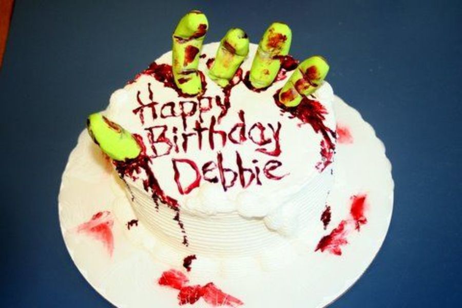 Bloody Hand Cake - CakeCentral.com