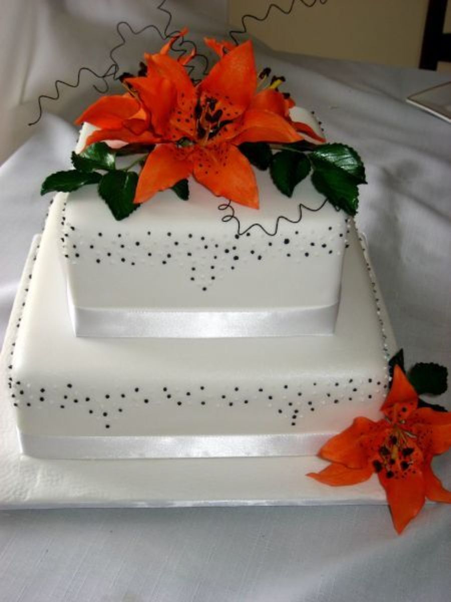 Tiger Lily Wedding Cake - CakeCentral.com