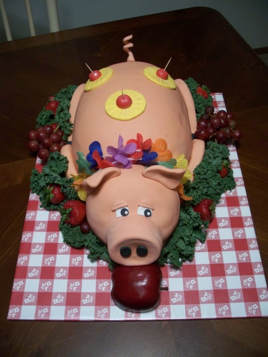 Luau Pig Cake - CakeCentral.com