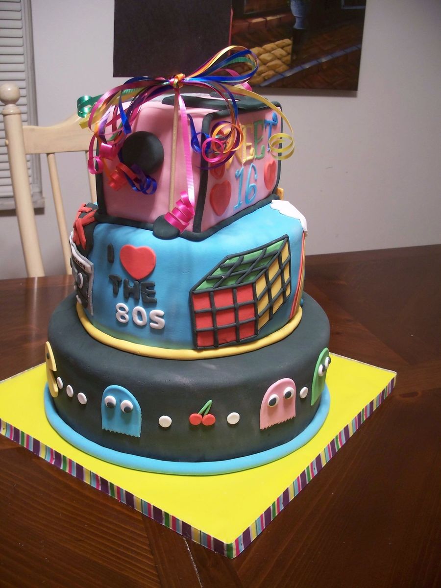 80S Birthday Cake - CakeCentral.com