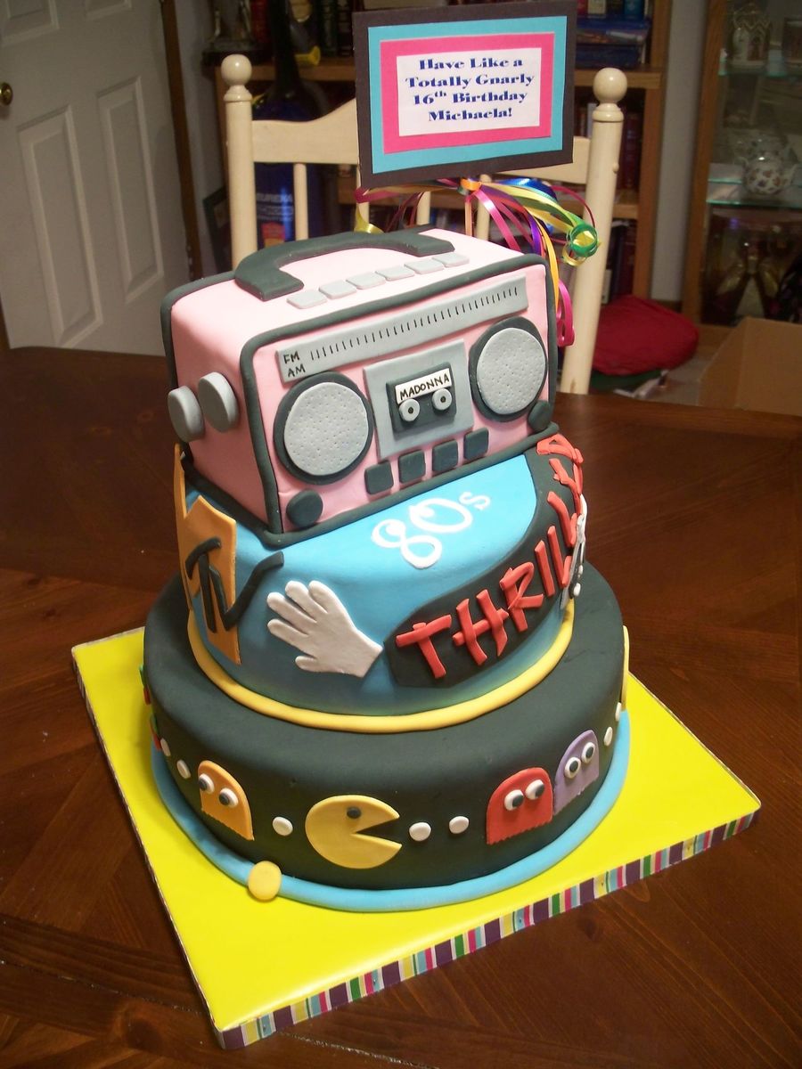 80S Birthday Cake - CakeCentral.com