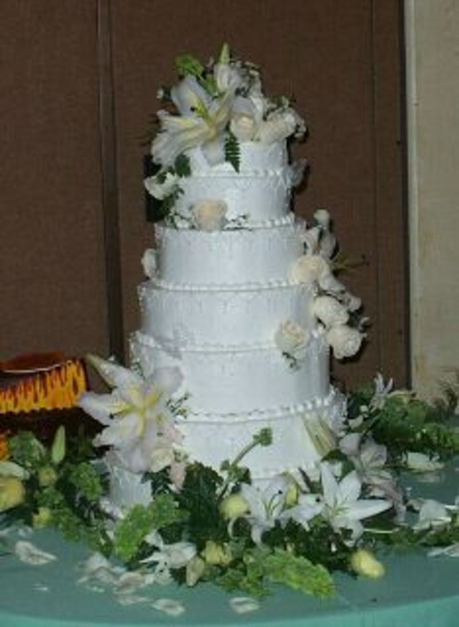 Seven Tier Stacked Wedding Cake - CakeCentral.com