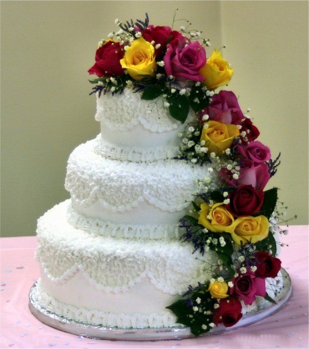 Rose Cascade - CakeCentral.com