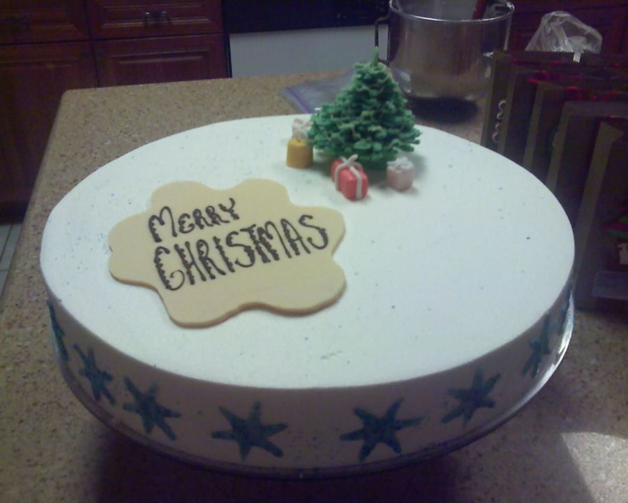 First Grade Christmas Cake - CakeCentral.com
