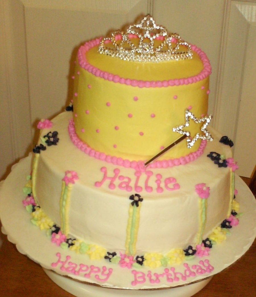 Princess Birthday Cake 2 Tier - CakeCentral.com