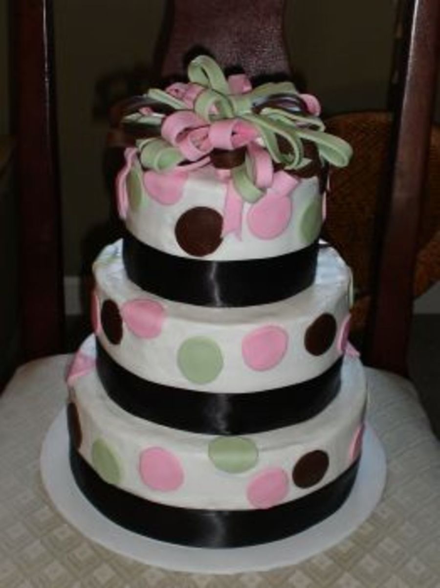 Pinky Chocolate Polka Dots - CakeCentral.com