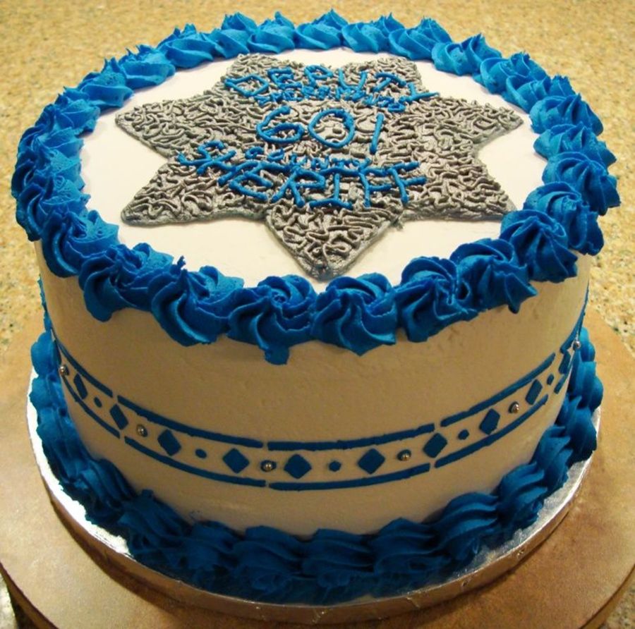Deputy Sheriff Badge Retirement Cake - CakeCentral.com