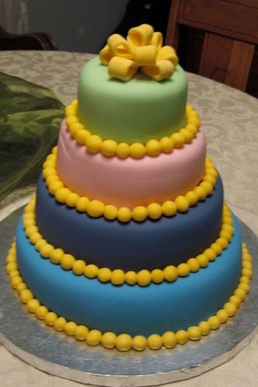 4-Tier Birthday Cake - CakeCentral.com