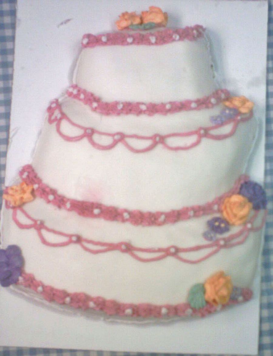 Flat Tilted Cake - CakeCentral.com