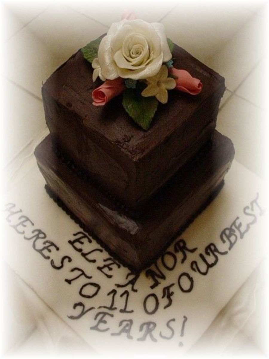 Retirement Cake, With Mocha Chocolate Ganache And Gum Paste Flowers ...