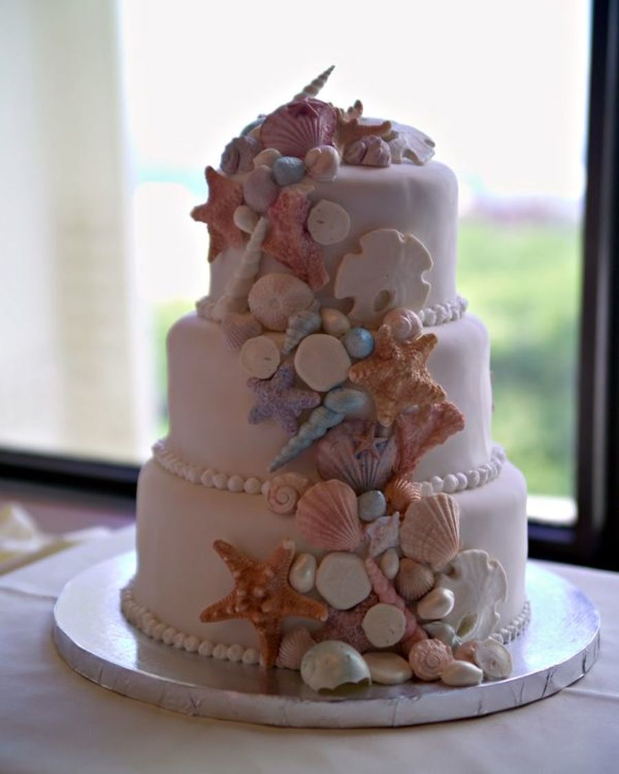 Sea Shell Wedding Cake - CakeCentral.com