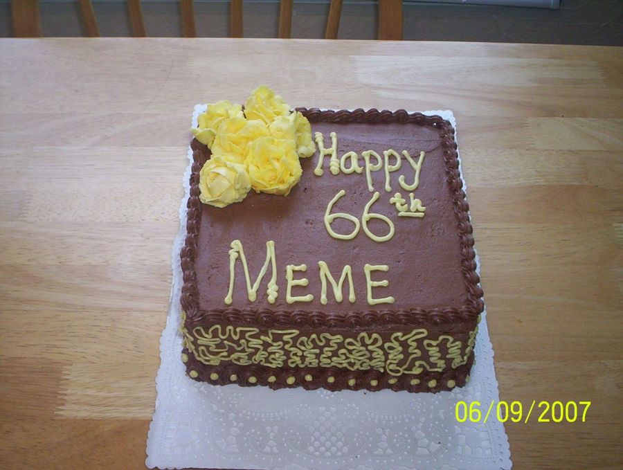 66Th Birthday Cake - CakeCentral.com