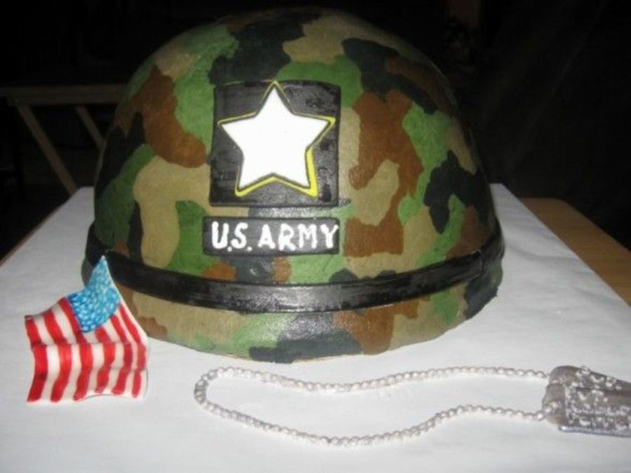 Army Helmet Cake - CakeCentral.com
