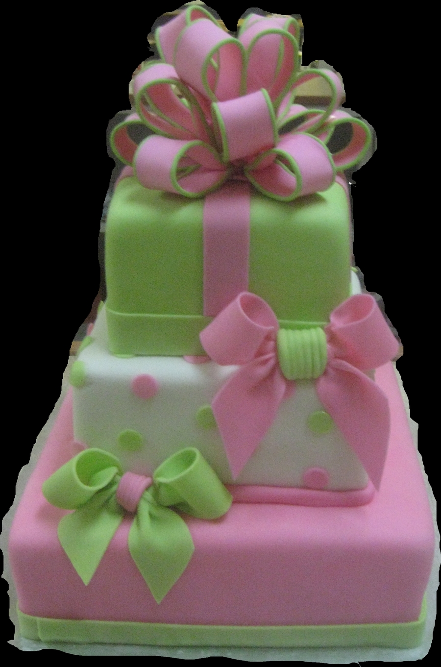 Pink And Green Packages - CakeCentral.com