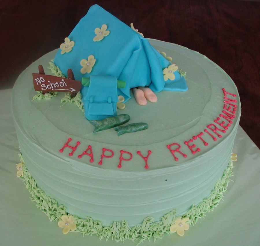 Camping Retirement Cake - CakeCentral.com