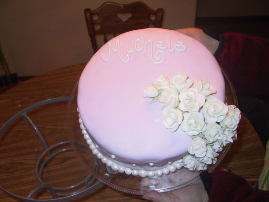 My First Time Fondant Rose Cake - CakeCentral.com