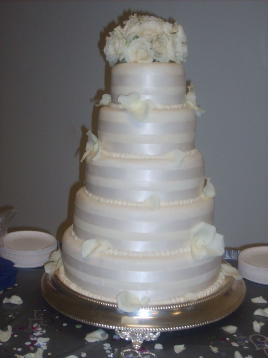 Large Stacked Wedding Cake - CakeCentral.com