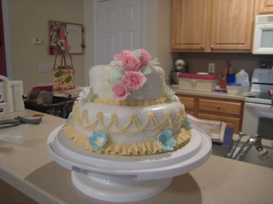 Wilton Course Iii Final Cake - CakeCentral.com