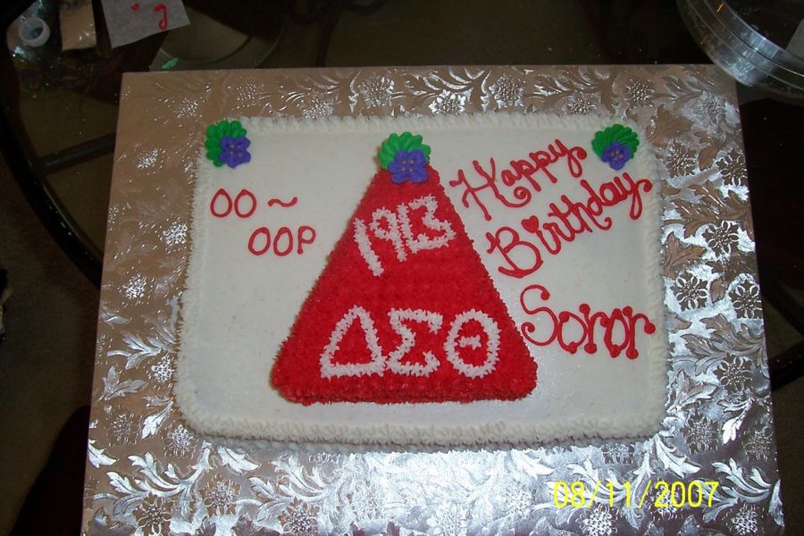 Birthday Cake For A Member Of Delta Sigma Theta - CakeCentral.com