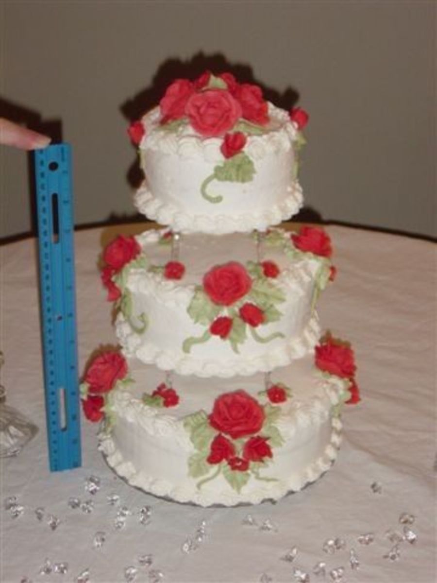 14" Tall Mini Tier Wedding Cake - CakeCentral.com