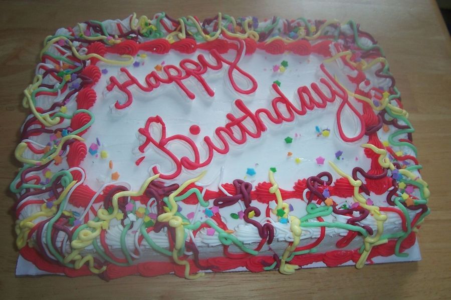 Basic Birthday Cake - CakeCentral.com