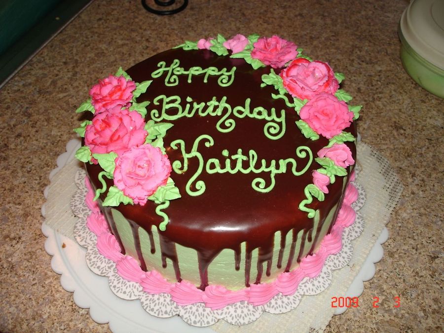 Chocolate Ganache Birthday Cake - CakeCentral.com